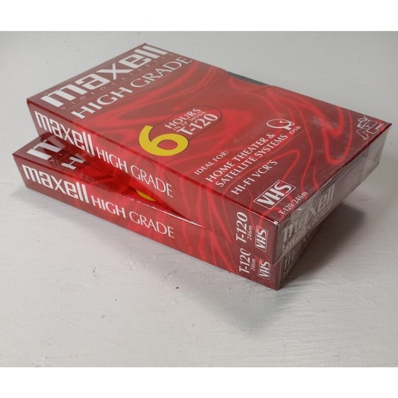 Maxell | Media | 2 Maxell High Grade T2 Vhs Blank Tapes 26 Hour Sealed ...